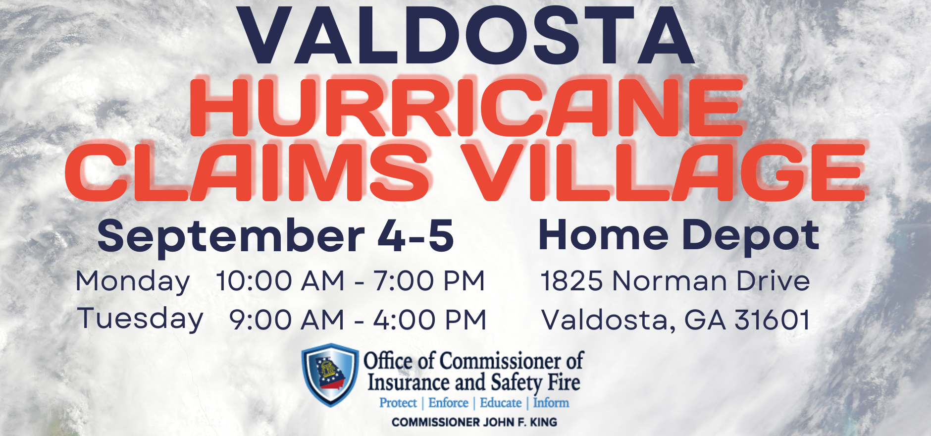 Insurance Commissioner King Deploys Staff to Valdosta in Response to ... Insurance Commissioner King Deploys Staff to Valdosta in Response to ...